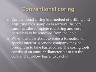 Coring and its types | PPTX