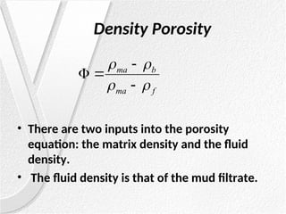 Petrophysics Theories & Principles.potential , gamma ray, lithology ...