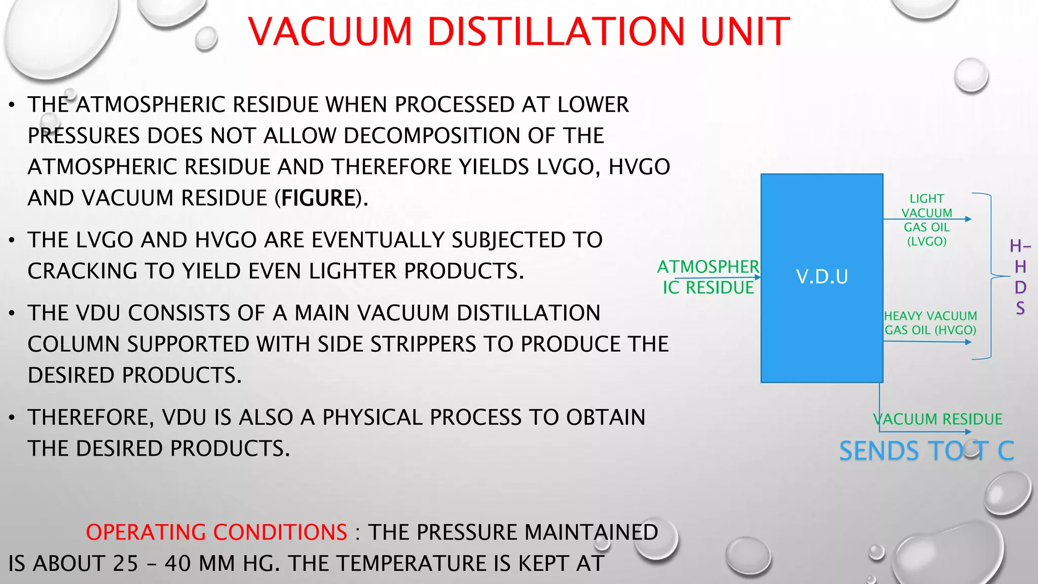 crude oil refining process - CDU & VDU | PPTX