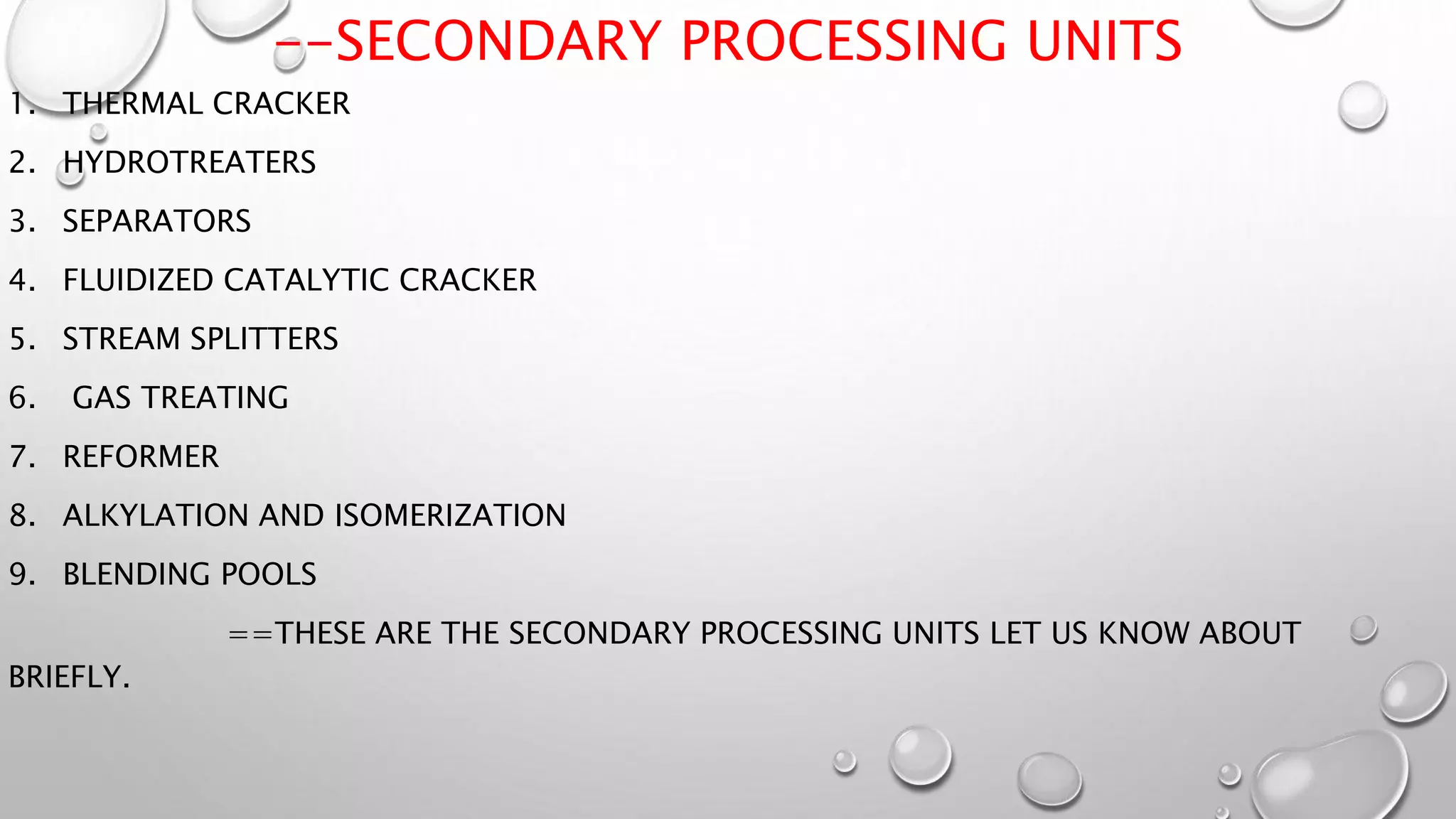crude oil refining process - CDU & VDU | PPTX