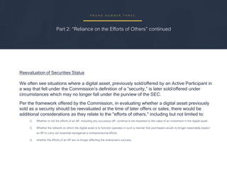 Petros Law Group- SEC Investment Contract Framework Breakdown | PPTX