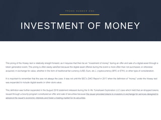 Petros Law Group- SEC Investment Contract Framework Breakdown | PPTX