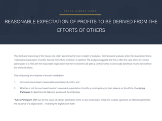 Petros Law Group- SEC Investment Contract Framework Breakdown | PPTX