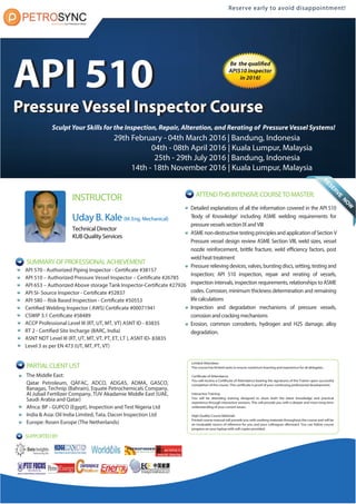 PetroSync - API 510 Pressure Vessel Inspector course | PDF