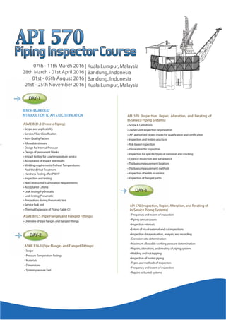 PetroSync - API 570 Piping Inspector course | PDF | Business and Finance