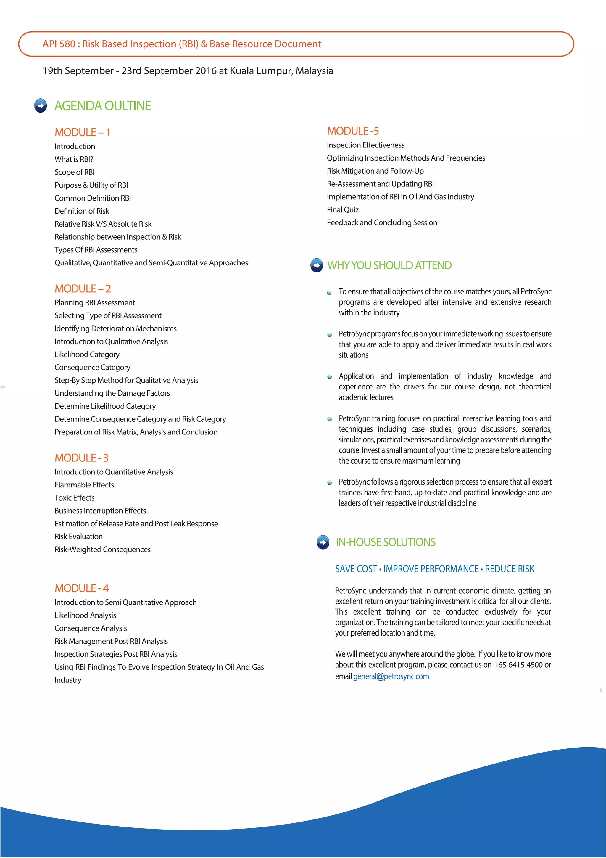 PetroSync - API 580 & API 581 Risk Based Inspection & Base Resource ...