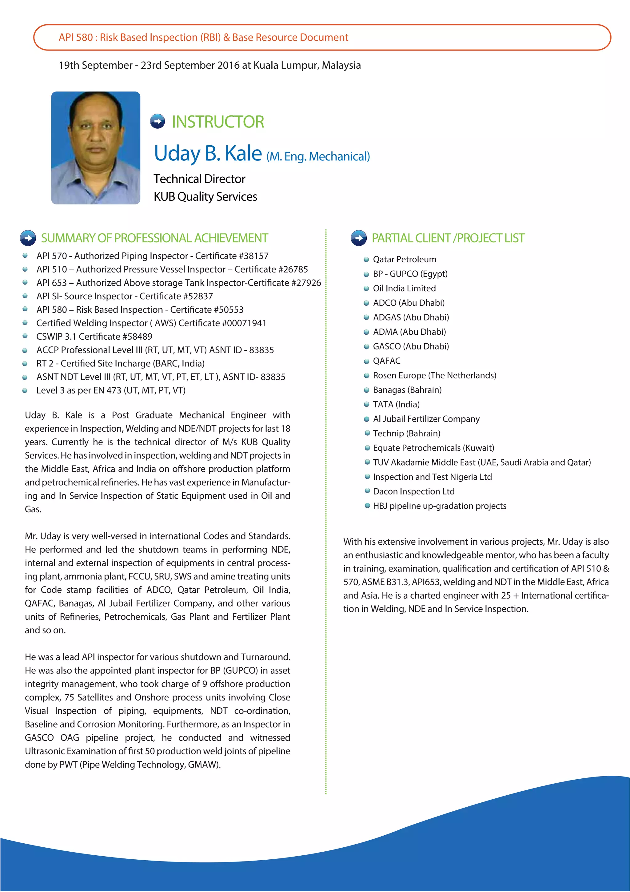 PetroSync - API 580 & API 581 Risk Based Inspection & Base Resource ...