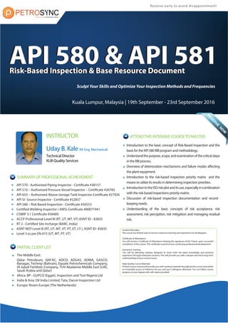 PetroSync - API 580 & API 581 Risk Based Inspection & Base Resource ...