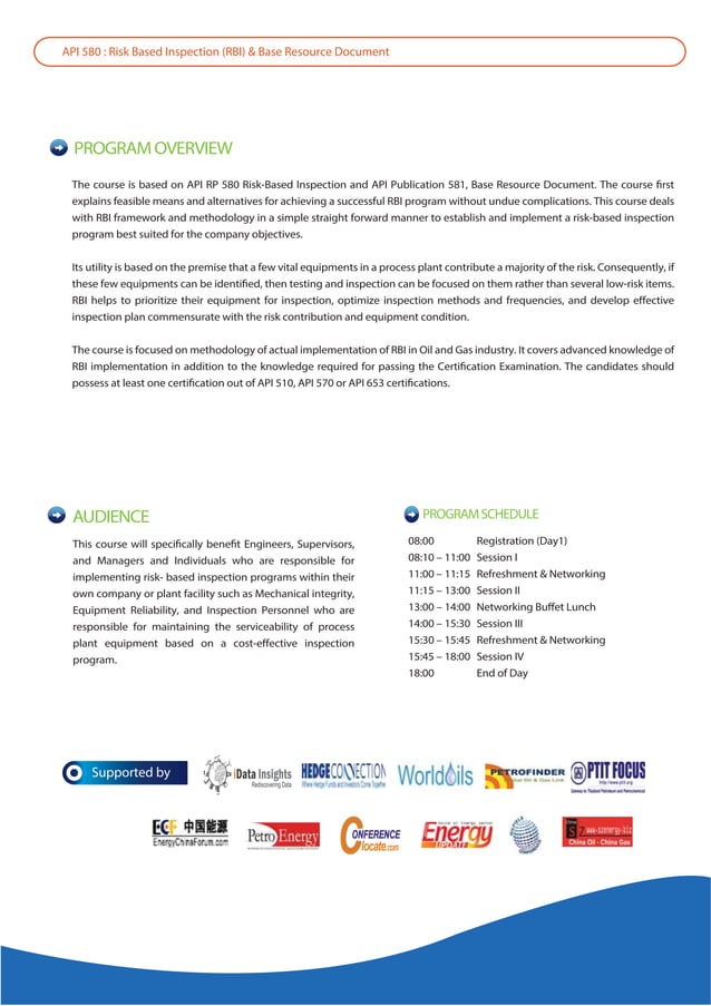 PetroSync - API 580 & API 581 Risk Based Inspection & Base Resource Document | PDF