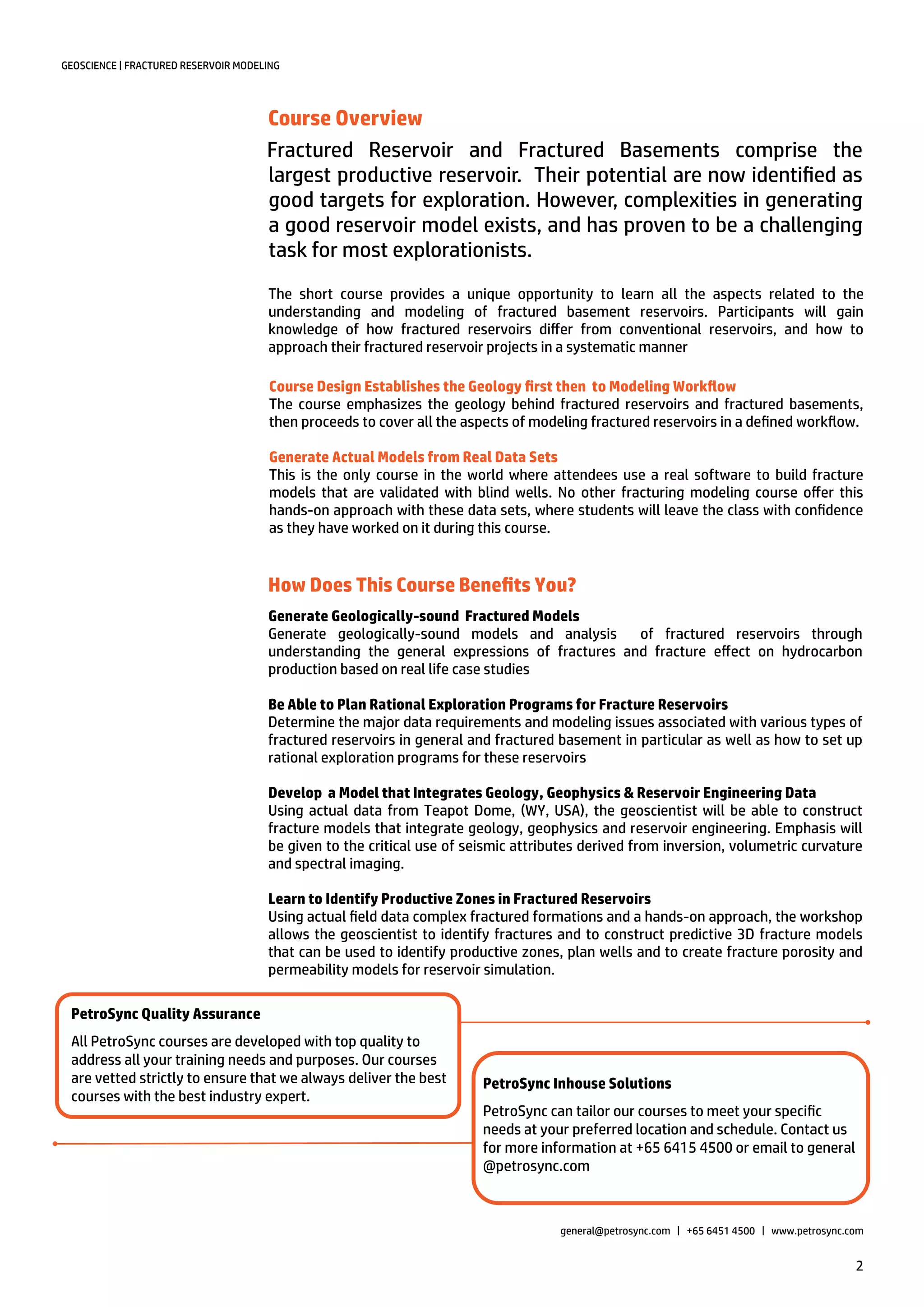 PetroSync - Fractured Reservoir Modeling with Application to Fractured ...