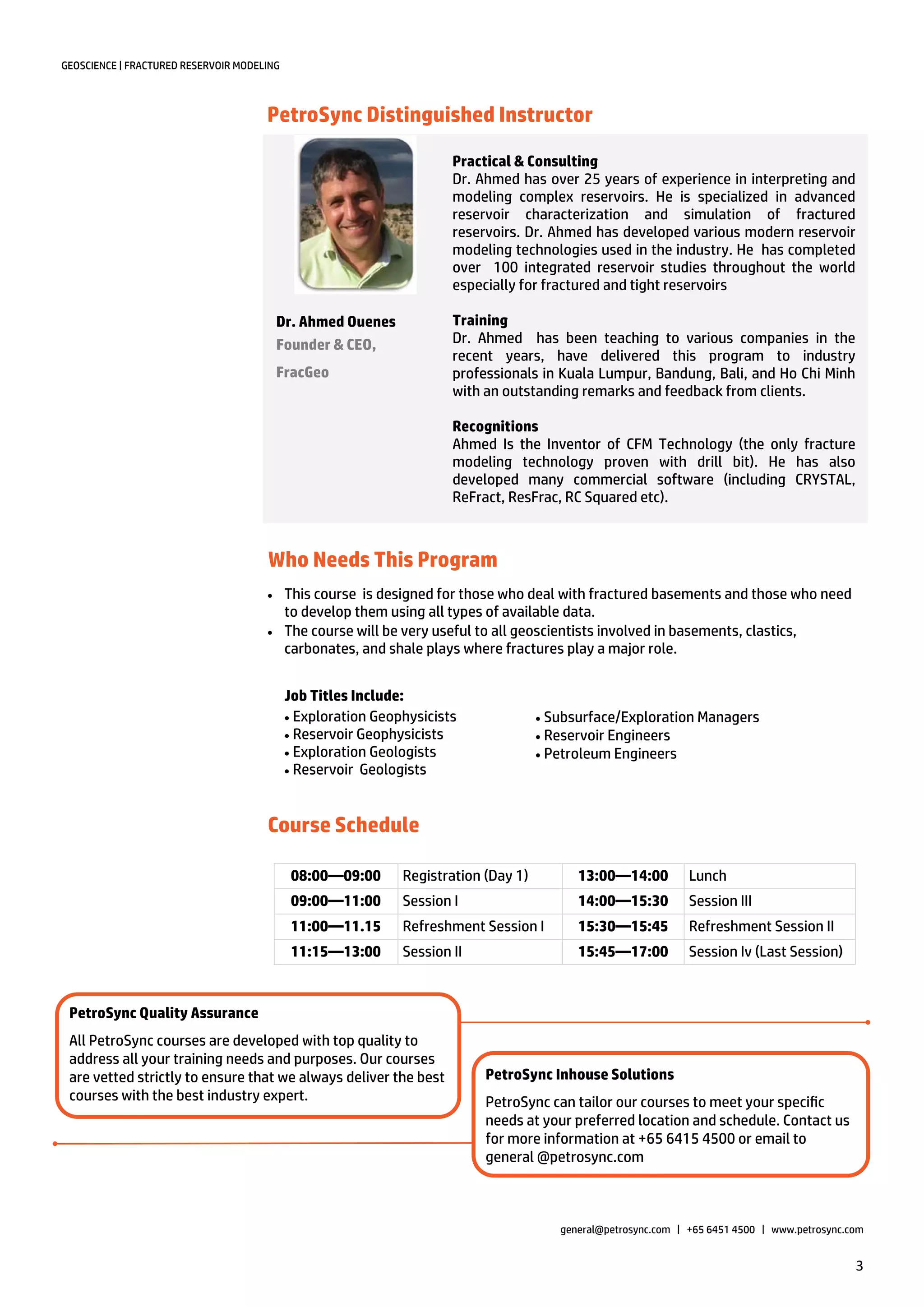 PetroSync - Fractured Reservoir Modeling with Application to Fractured ...