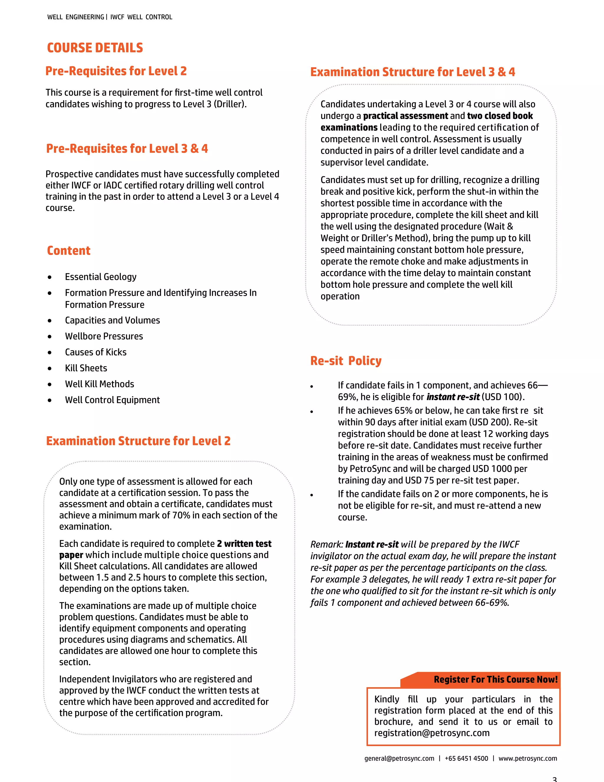 PetroSync - IWCF Certification Drilling Well Control Level 3 & 4 | PDF