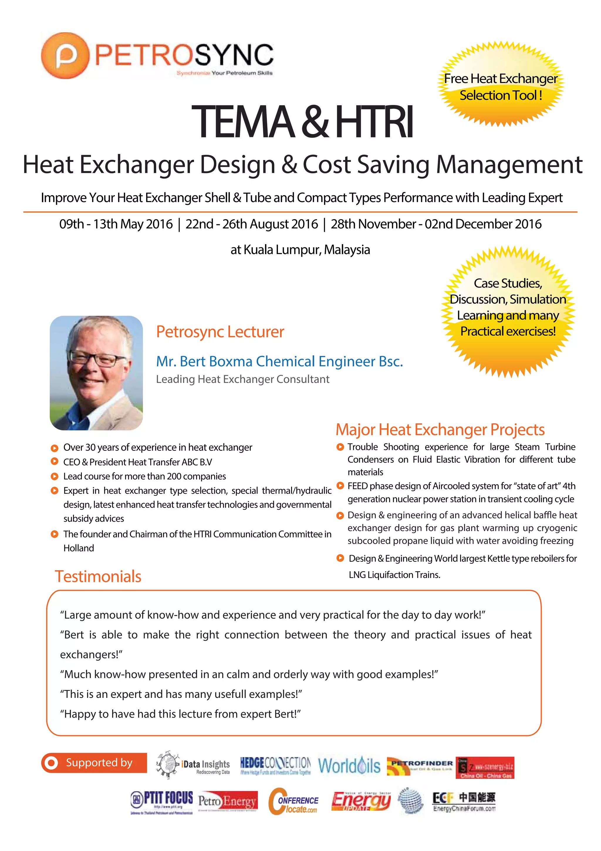 PetroSync - TEMA & HTRI-Heat Exchanger Design & Cost Saving Management ...