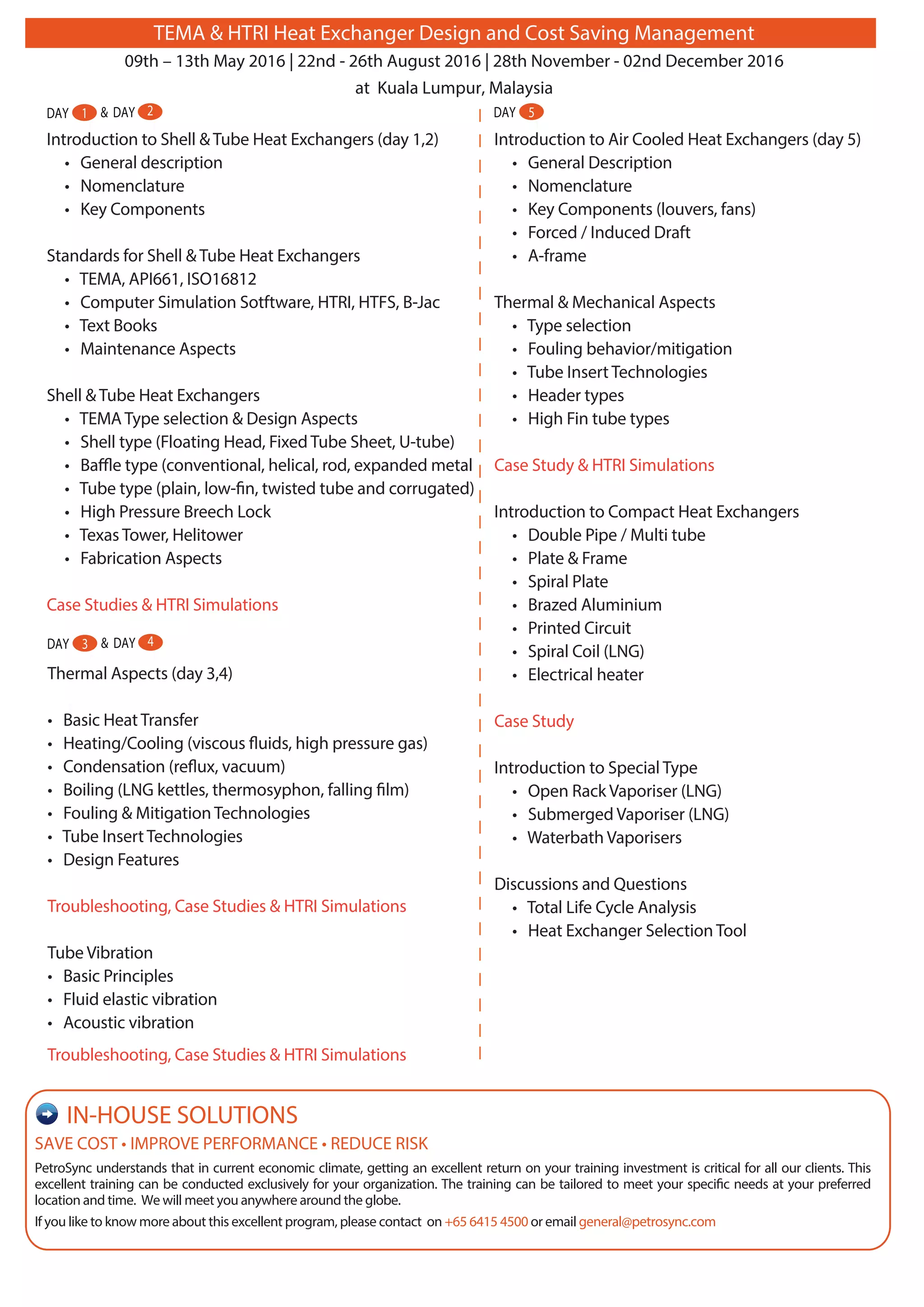 PetroSync - TEMA & HTRI-Heat Exchanger Design & Cost Saving Management ...