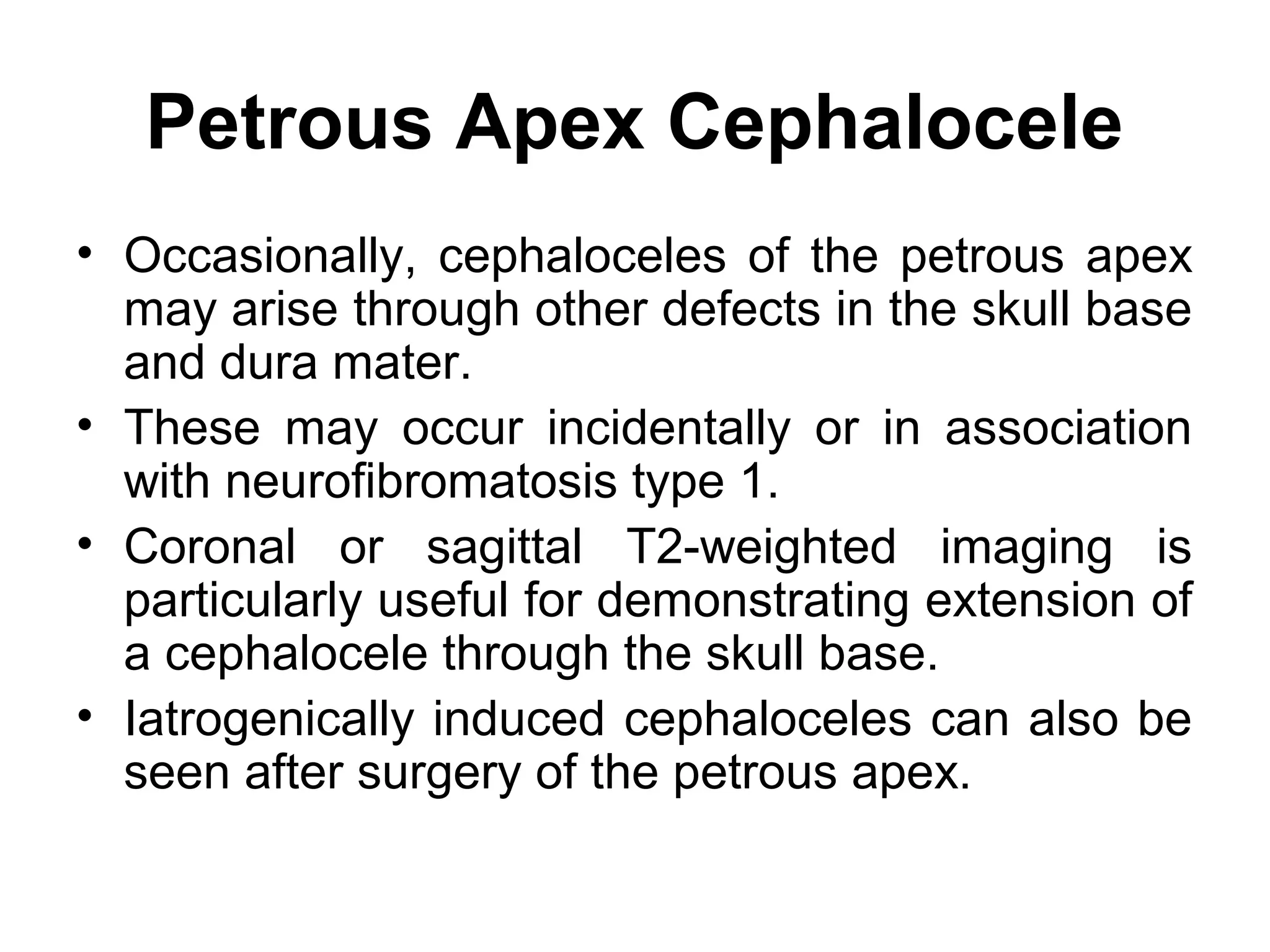 Petrous apex and skull base | PPT