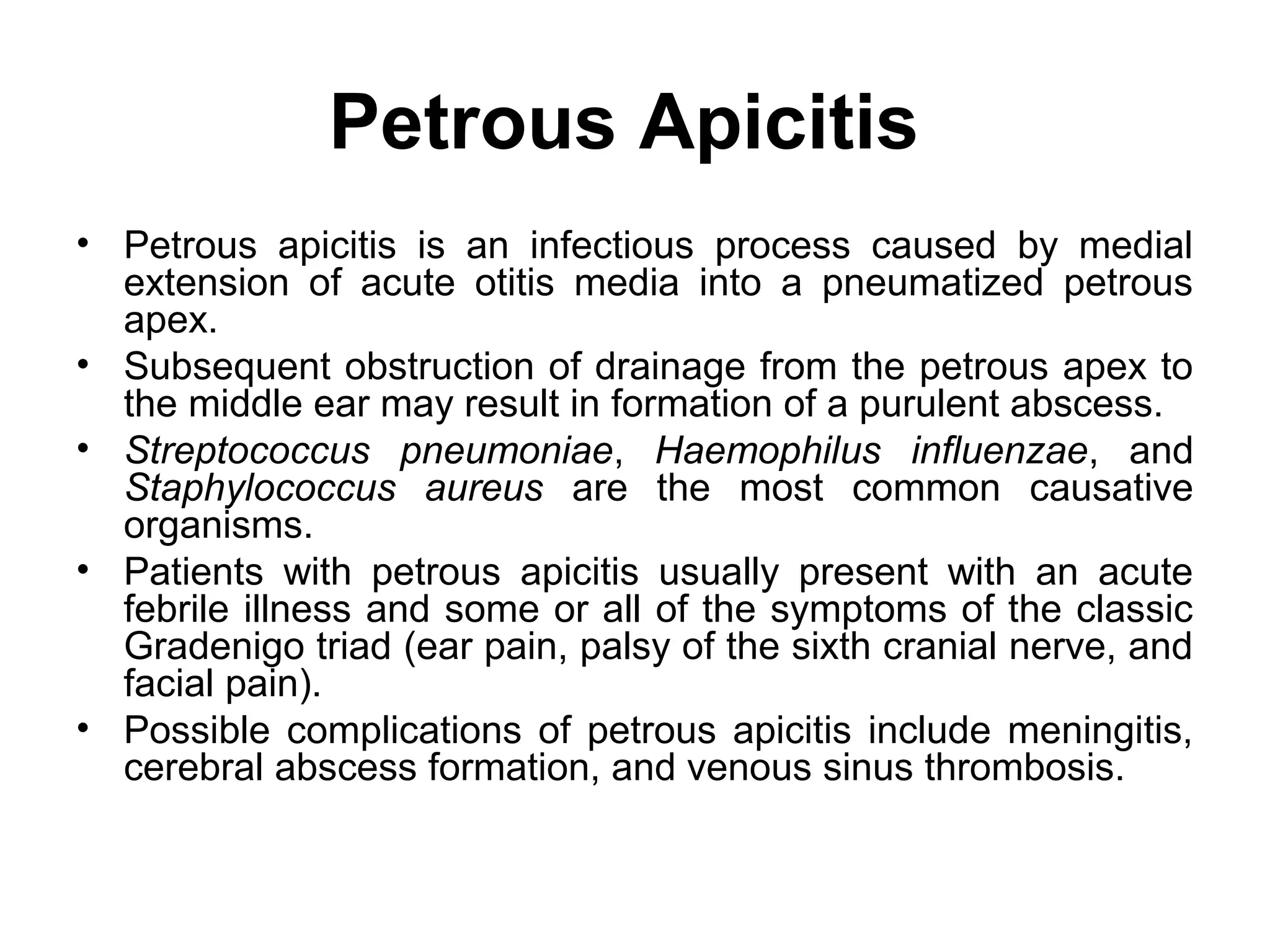 Petrous apex and skull base | PPT