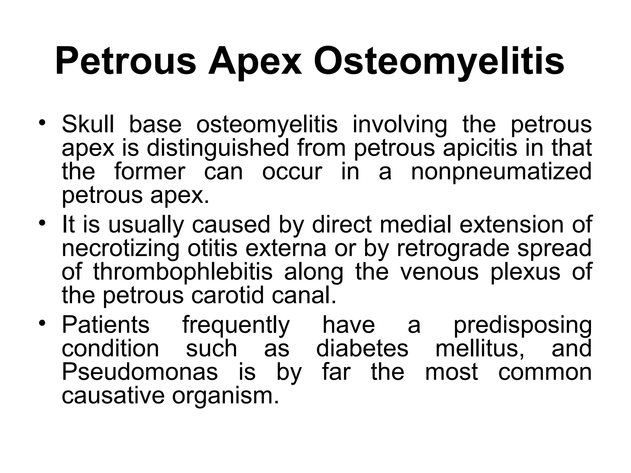 Petrous apex and skull base | PPT