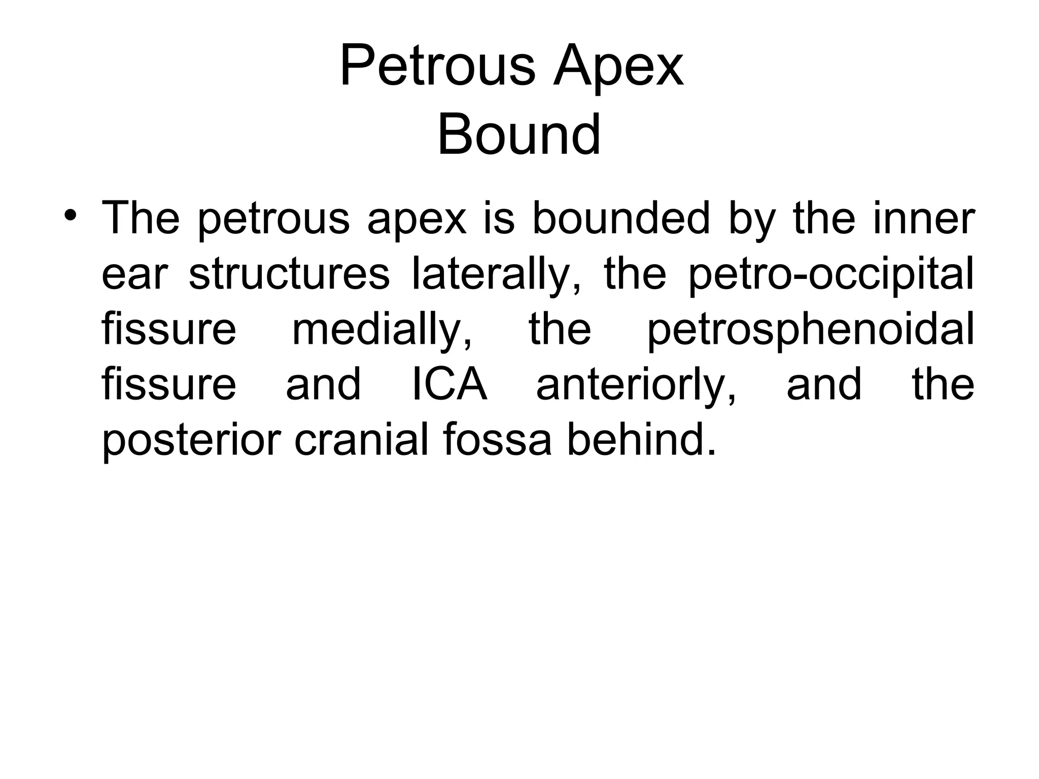 Petrous apex and skull base | PPT