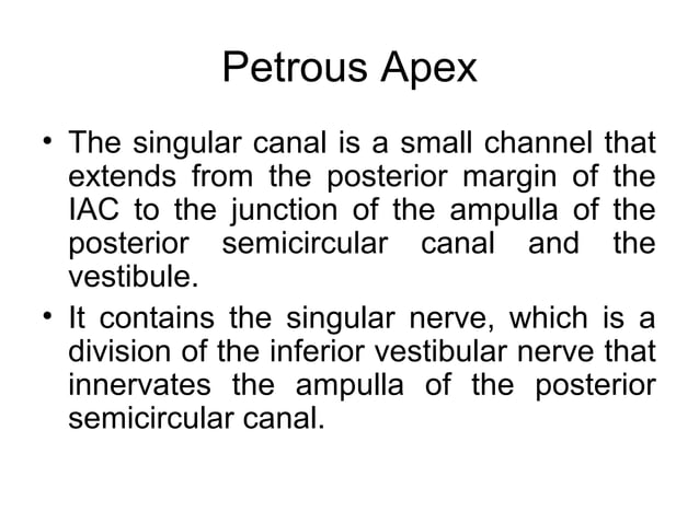 Petrous apex and skull base | PPT | Ear, Nose and Throat Conditions ...