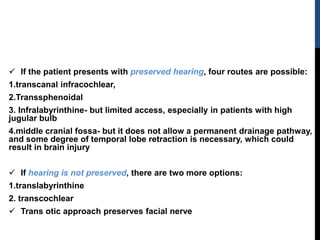 Petrous cholesteatoma sample | PPTX