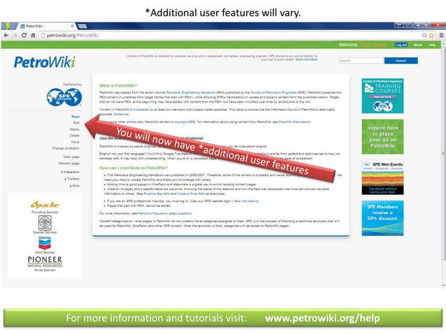 PetroWiki - How to Log In | PPTX