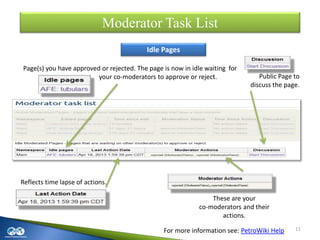 PetroWiki - The Moderator's Guide | PPTX