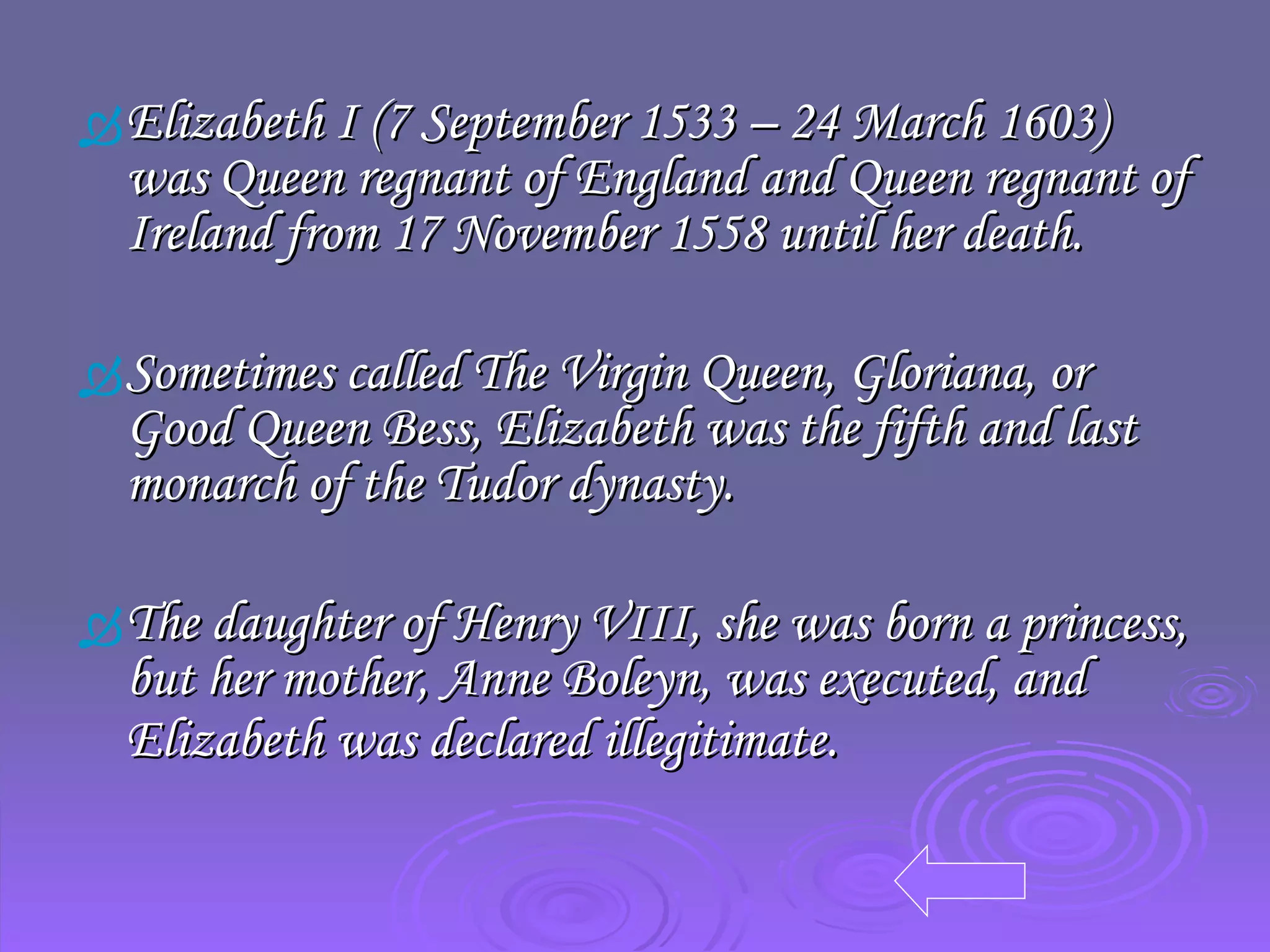 Elizabeth I, Queen of England | PPT