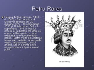 Petru rares(1483 1546) | PPT