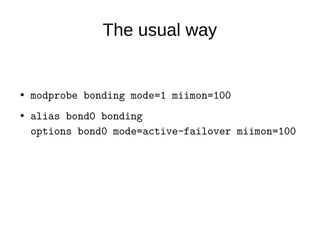 Petru Ratiu - Linux bonding meets sysfs | PDF