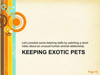 ESL Pets Vocabulary and Grammar Lesson | PPTX