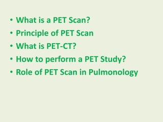 Pet scan in chest | PPTX
