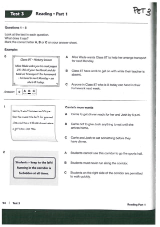 Petpracticetest1reading | PDF | Pets