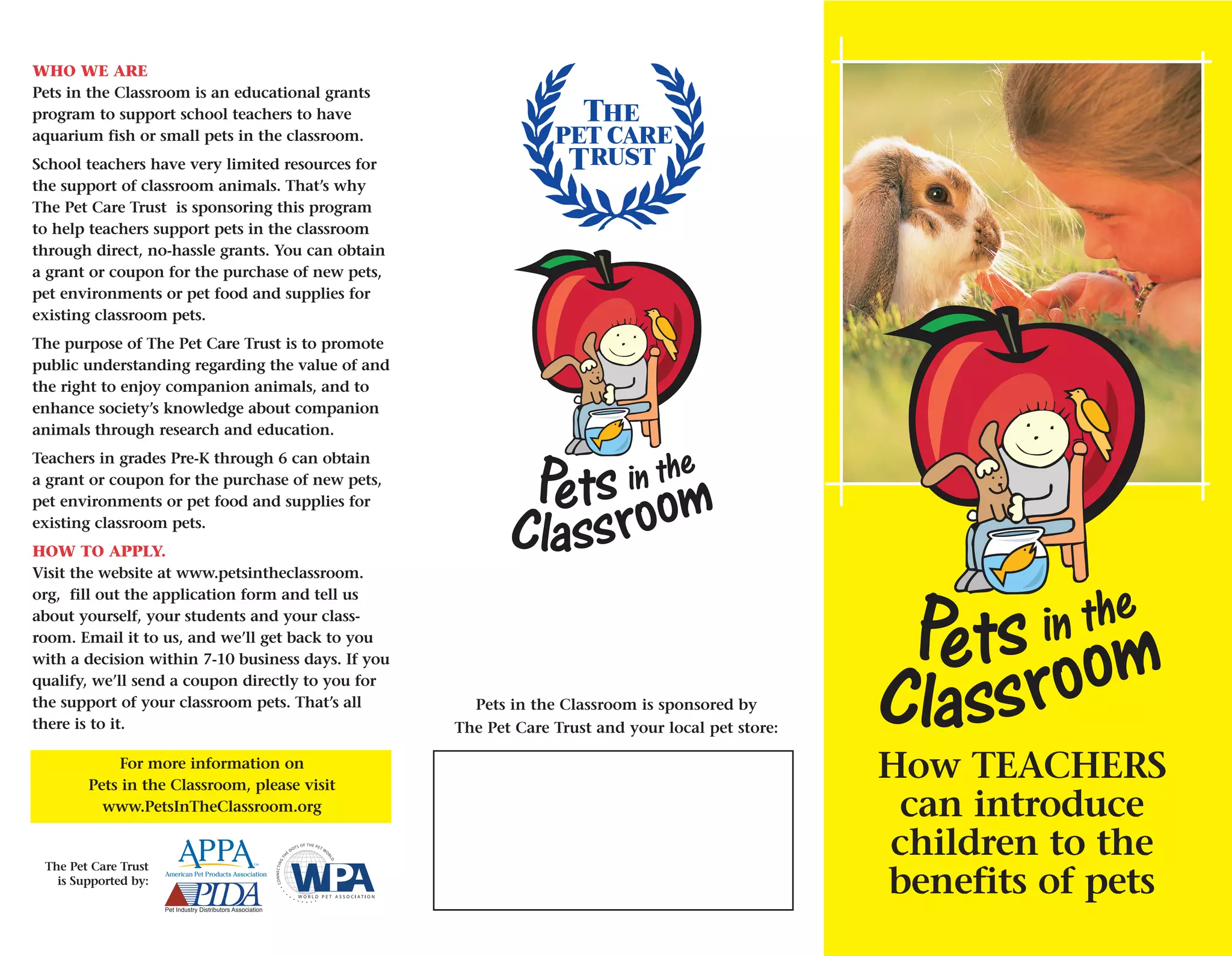 Pets intheclassroom teachers-8-10 trifold | PDF