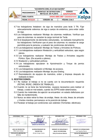 Pets montaje de estructura metalica | DOCX