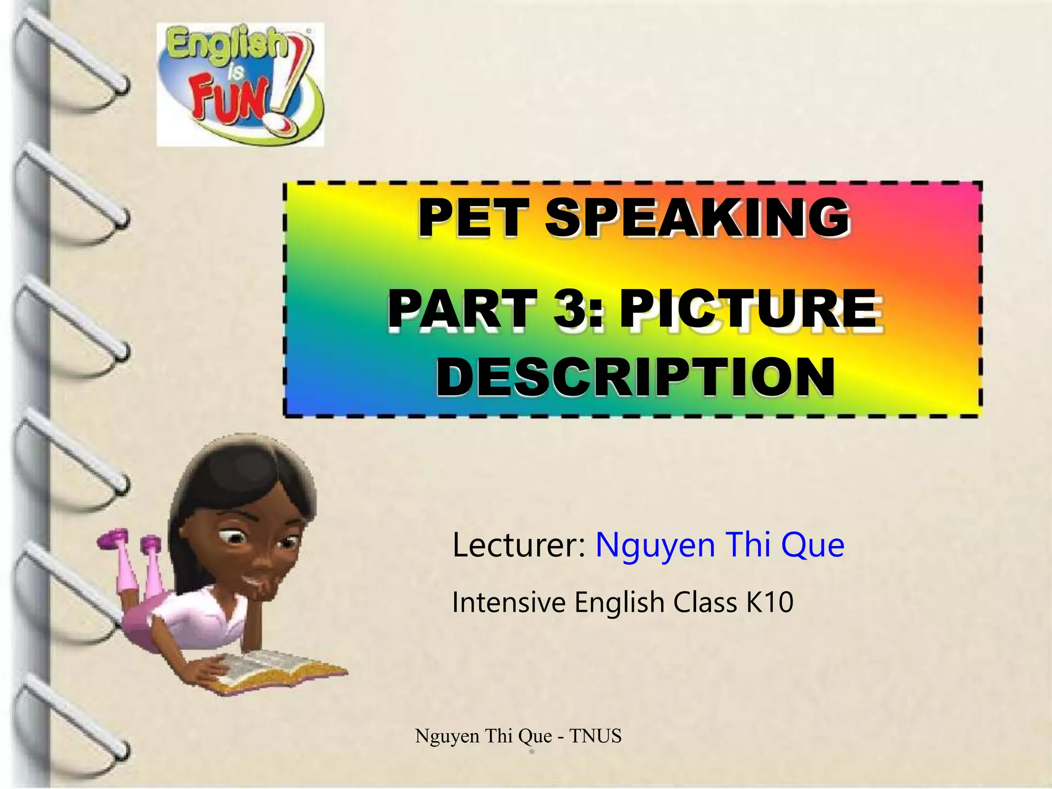 Pet speaking PICTURE DESCRIPTION | PPTX