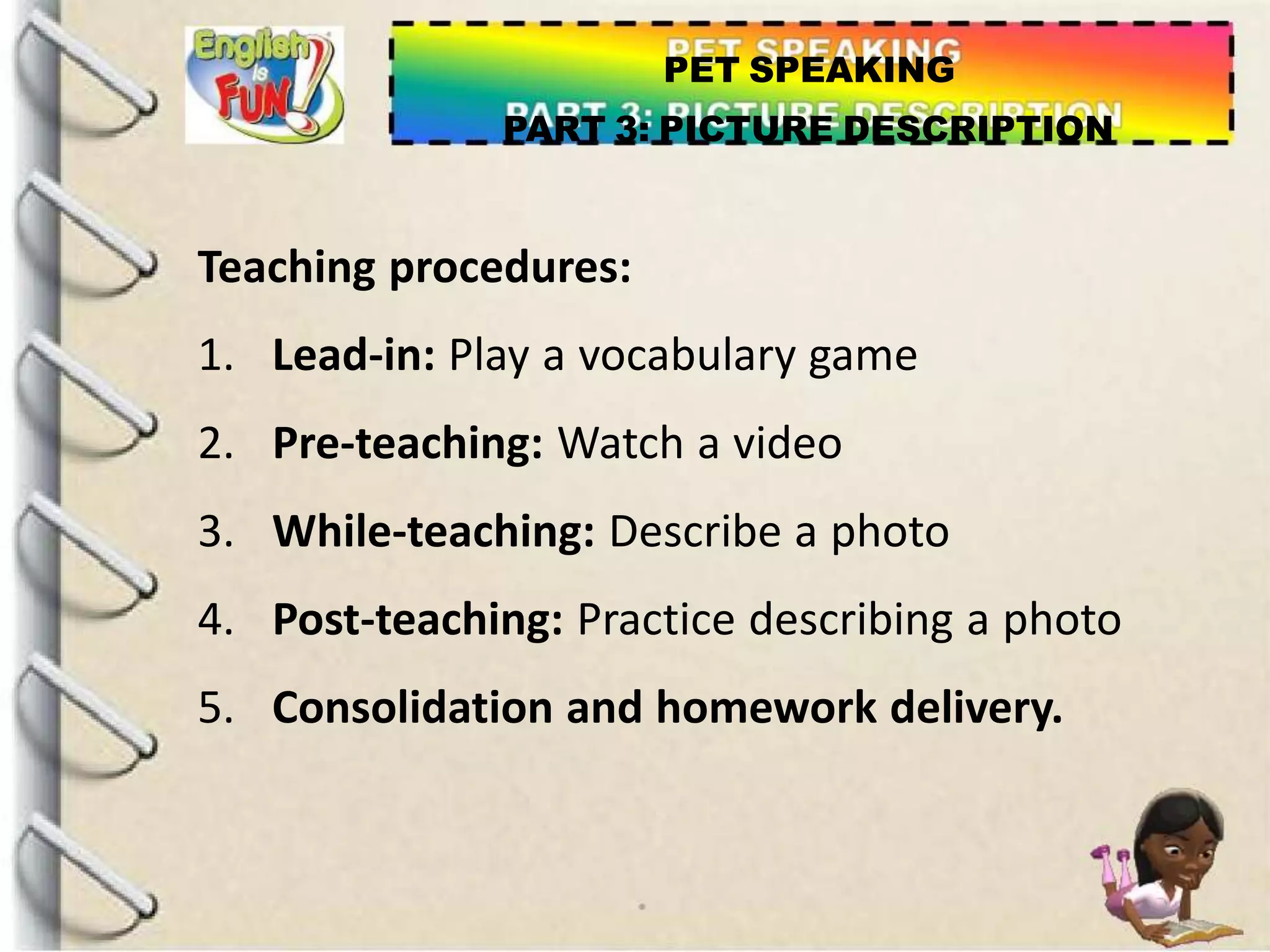 Pet speaking PICTURE DESCRIPTION | PPTX