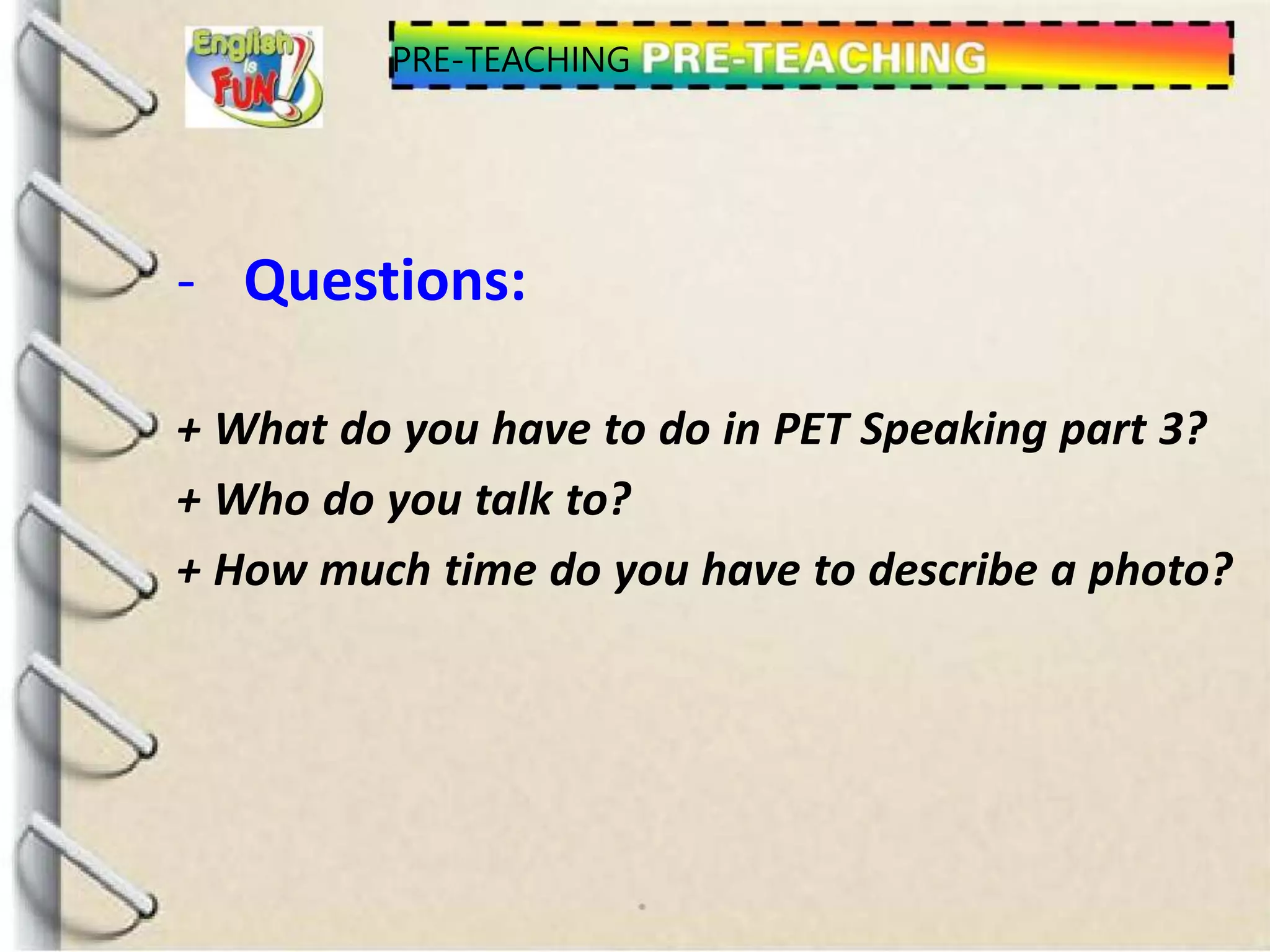 Pet speaking PICTURE DESCRIPTION | PPTX