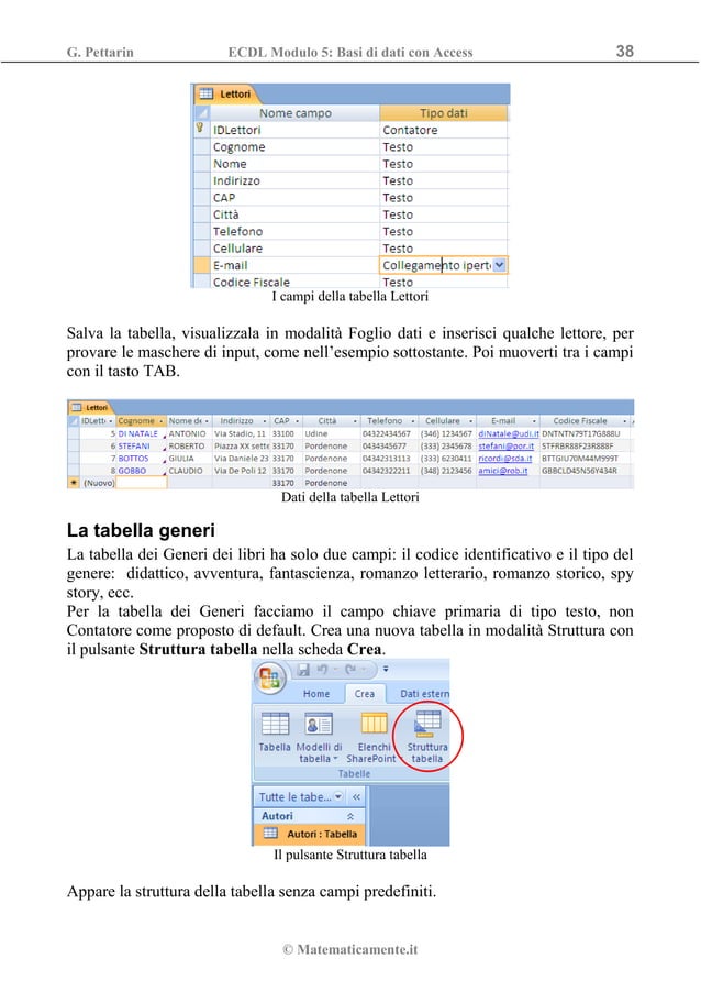 ECDL-modulo5 | PDF | Databases | Computer Software and Applications
