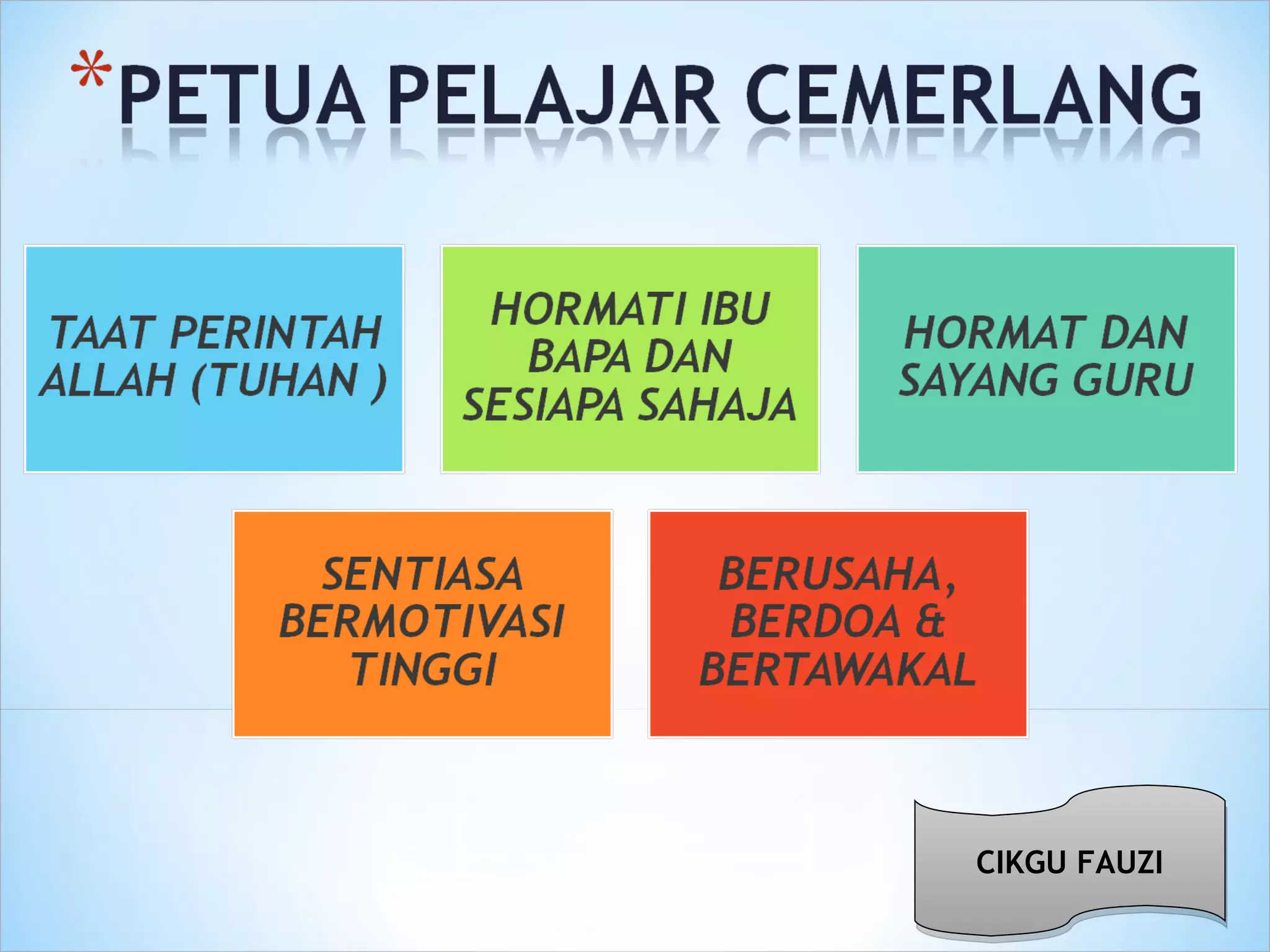 Petua pelajar cemerlang | PPT