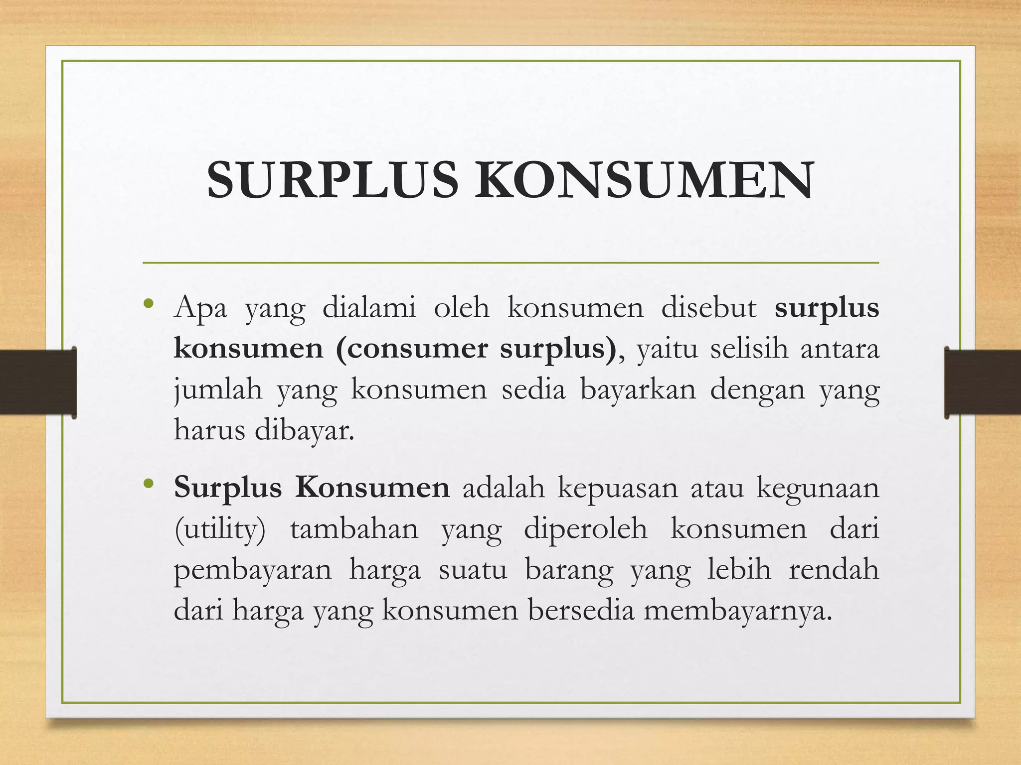Surplus Ekonomi | PPT