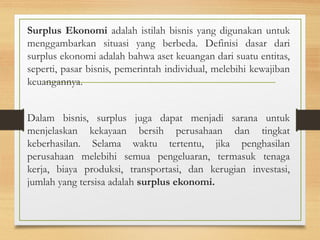 Surplus Ekonomi | PPT