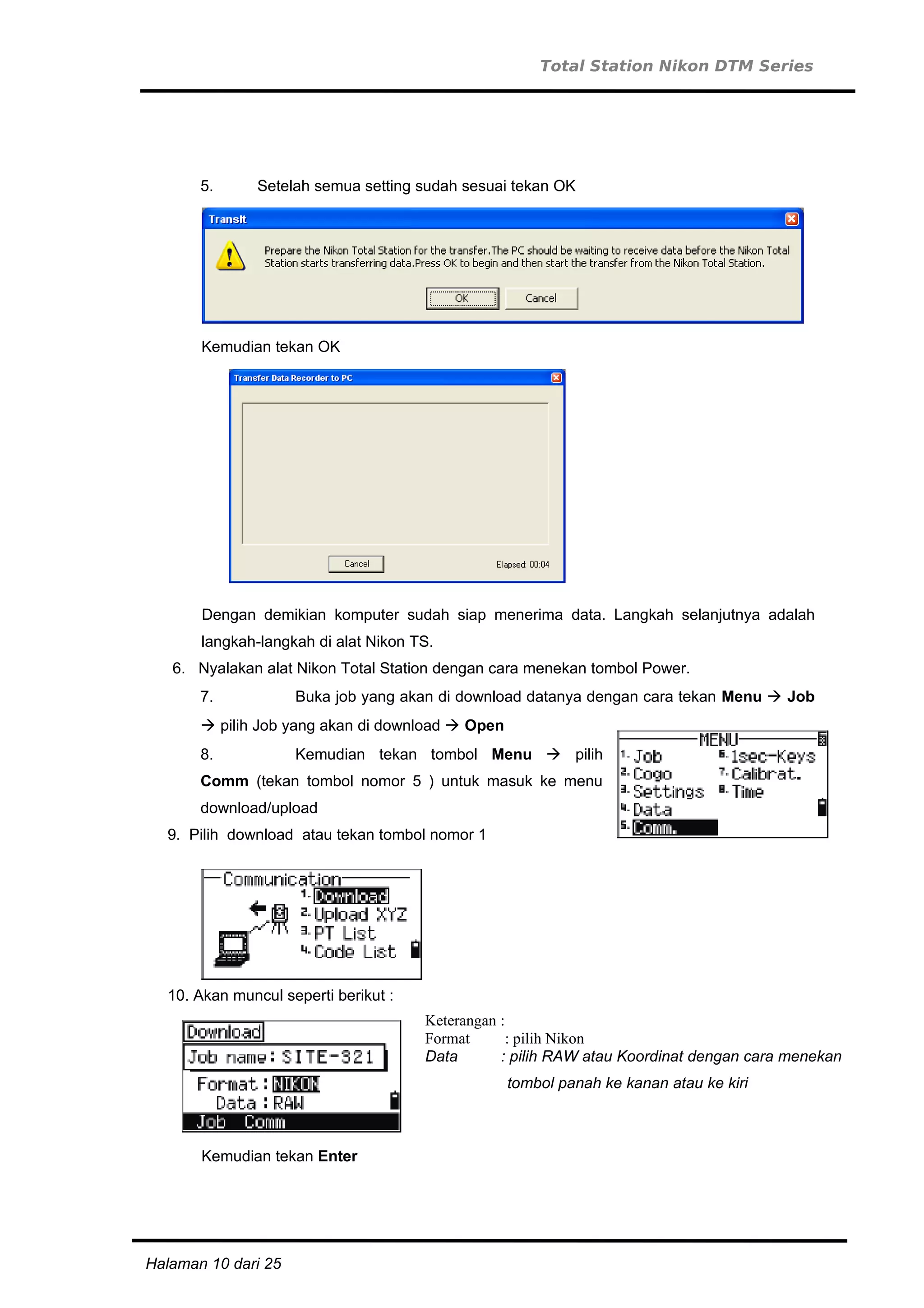 Tutorial Pengukuran dengan Total Station (Nikon) | PDF