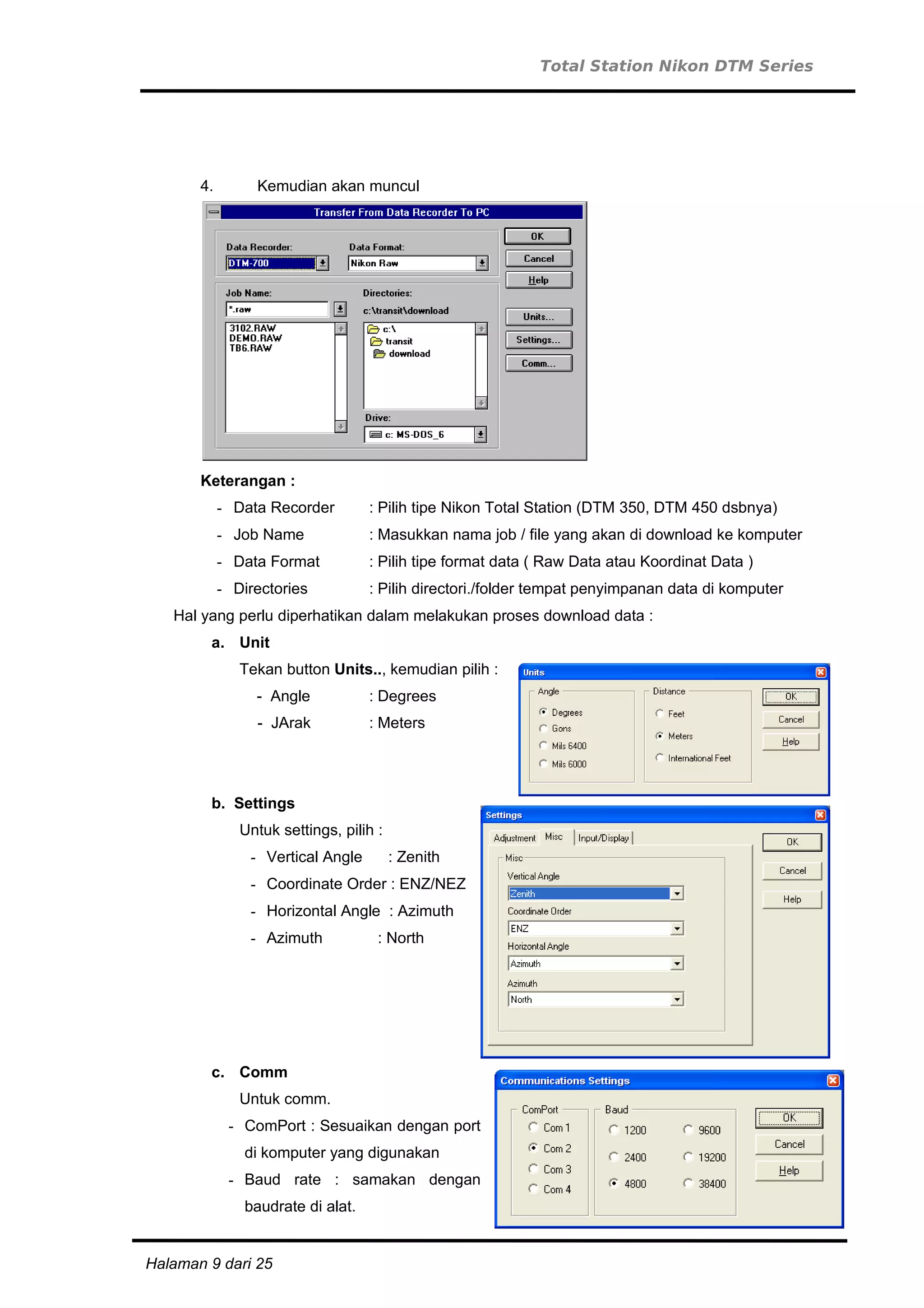Tutorial Pengukuran dengan Total Station (Nikon) | PDF