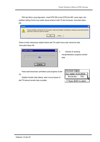 Tutorial Pengukuran dengan Total Station (Nikon) | PDF