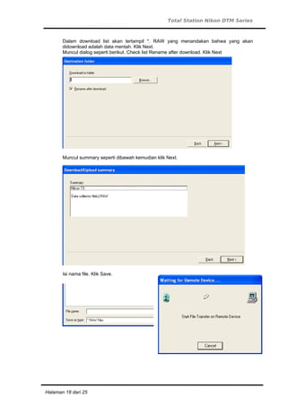 Tutorial Pengukuran dengan Total Station (Nikon) | PDF