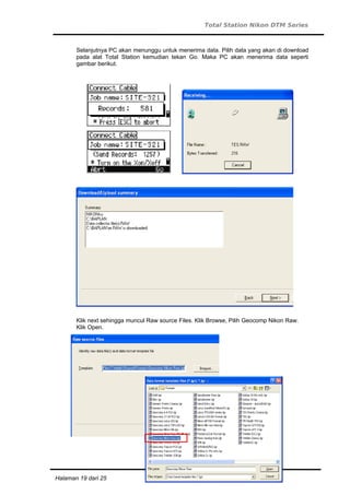 Tutorial Pengukuran dengan Total Station (Nikon) | PDF