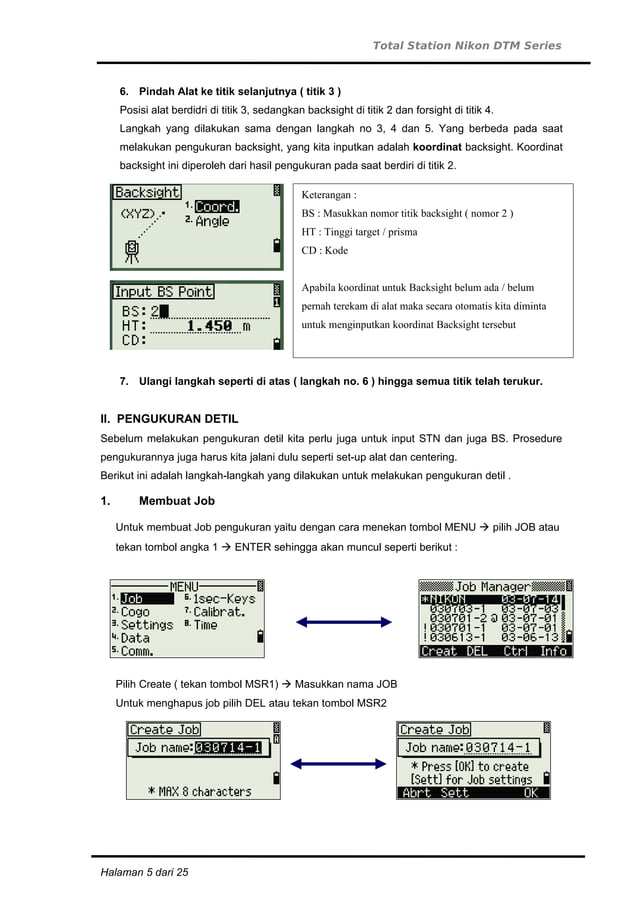Tutorial Pengukuran dengan Total Station (Nikon) | PDF