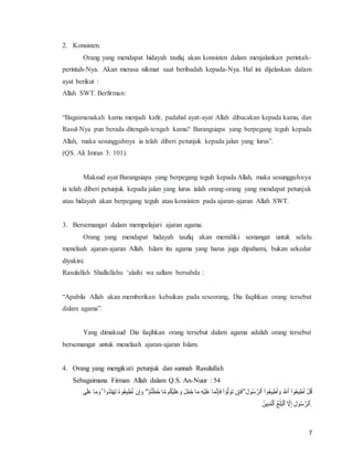 PETUNJUK ALLAH SWT (HIDAYAH) | DOCX