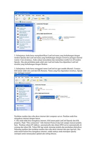 cara setting jaringan warnet bagi pemula | DOC