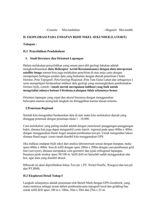 etunjuk Eksplorasi Nikel Laterit di Indonesia | PDF